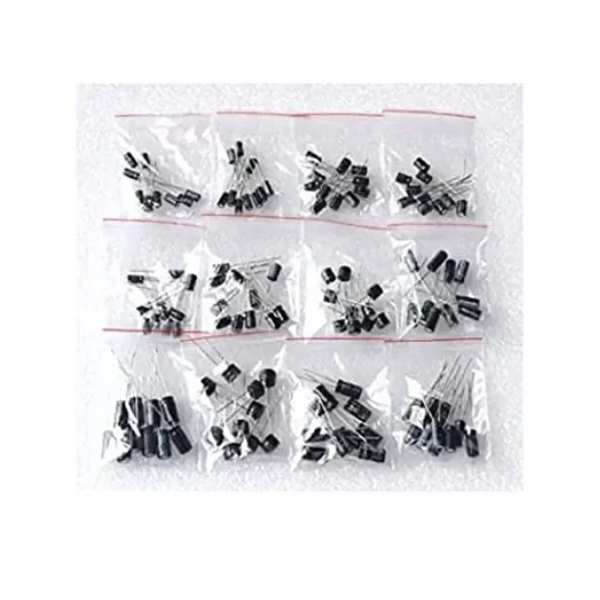 Electrolytic Capacitors Assorted Assortment Kit 12 Values 120 Pcs