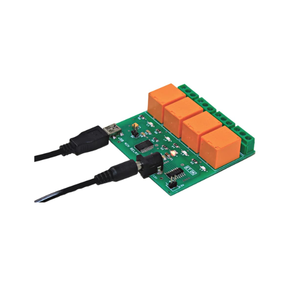 4-Channel USB Relay Board Best for Home Automation, PC Controlled ...