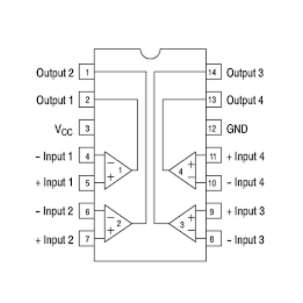 LM339 Low-Power Low Offset Voltage Quad Comparator IC DIP-14 Package