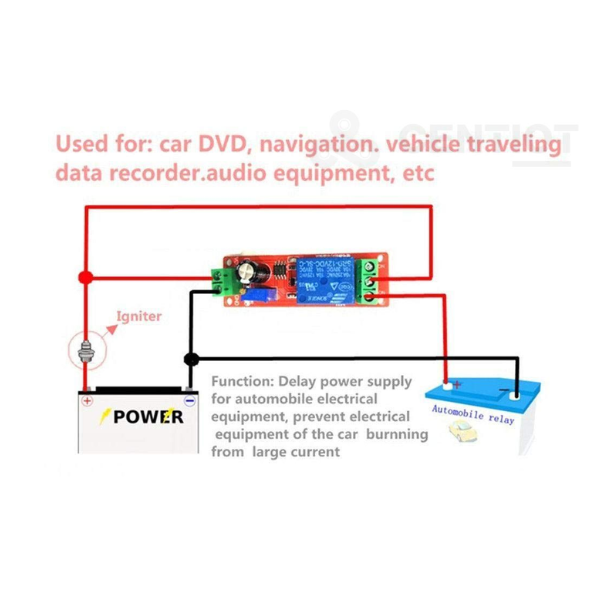 12V Delay Timer Monostable Switch Relay Module NE555 Oscillator
