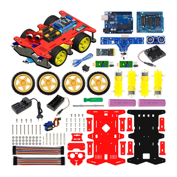 Multifunctional 4WD DIY Smart Arduino-based Robotics Car Kit