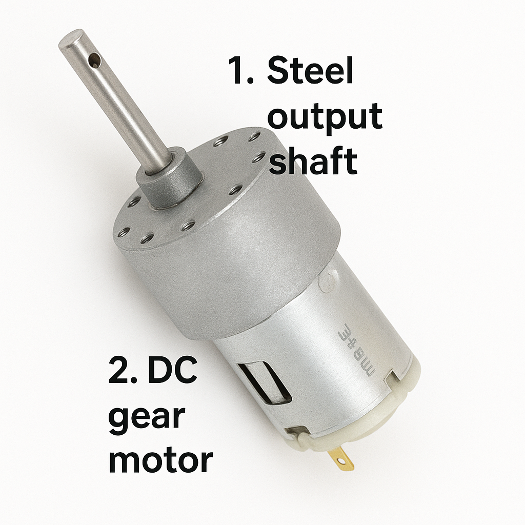 High Torque Side Shaft DC Geared Motor -200RPM