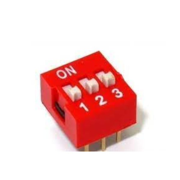 3 Way Slide Switch 2.54mm Pitch DIP Red pack 2